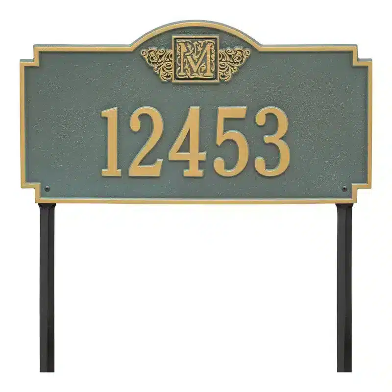 Monogram – Estate Lawn – One Line | American Cast Bronze - Veteran Owned