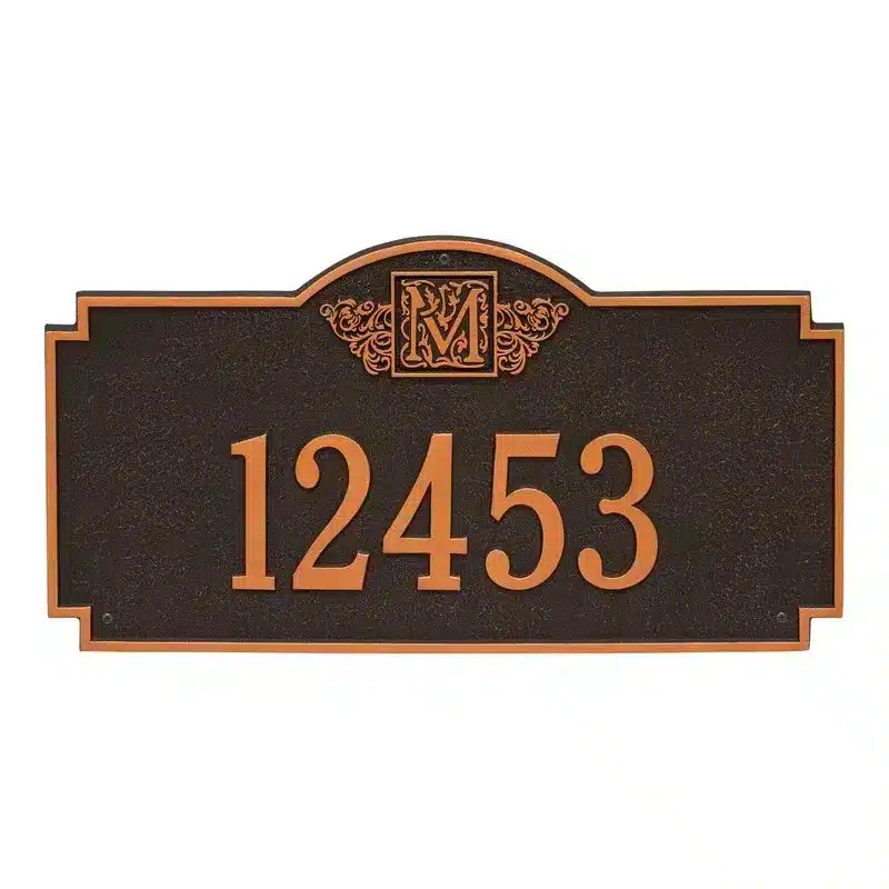 Monogram – Estate Wall – One Line | American Cast Bronze - Veteran Owned