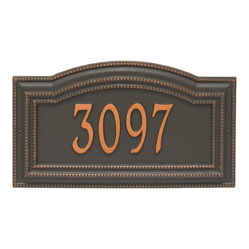 Classy notable arch detail beading pretty Arbor Grande Address Plaque