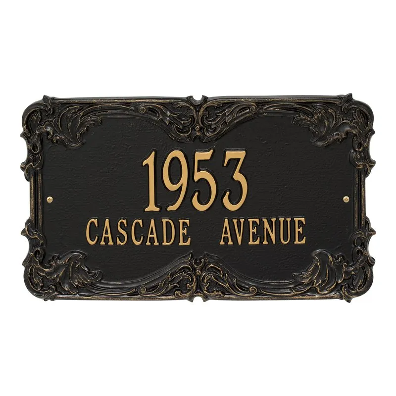 Leroux Grande Personalized 2-Line Signature Wall Address Plaque ...